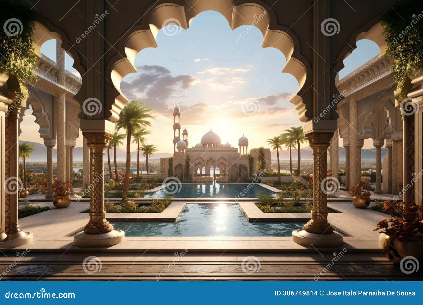 Explore the Visual Representation of Islamic. Generative Ai Stock ...