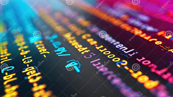 Explore Web Programming with HTML, PHP, and Code Snippets. Abstract 3D Rendering of Program ...