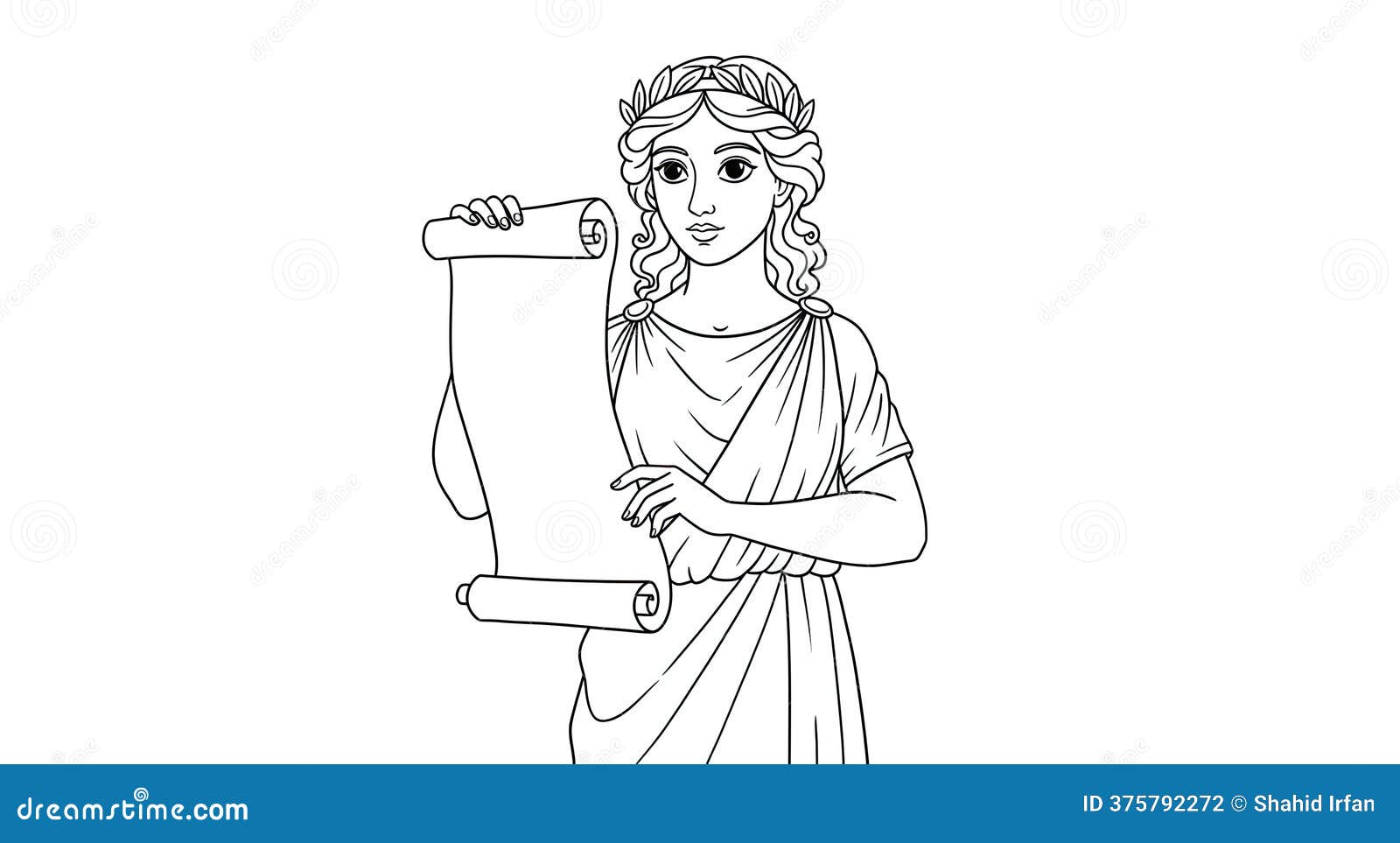 Minerva Roman Goddess Wisdom Crafts Strategy Coloring Page Holding ...