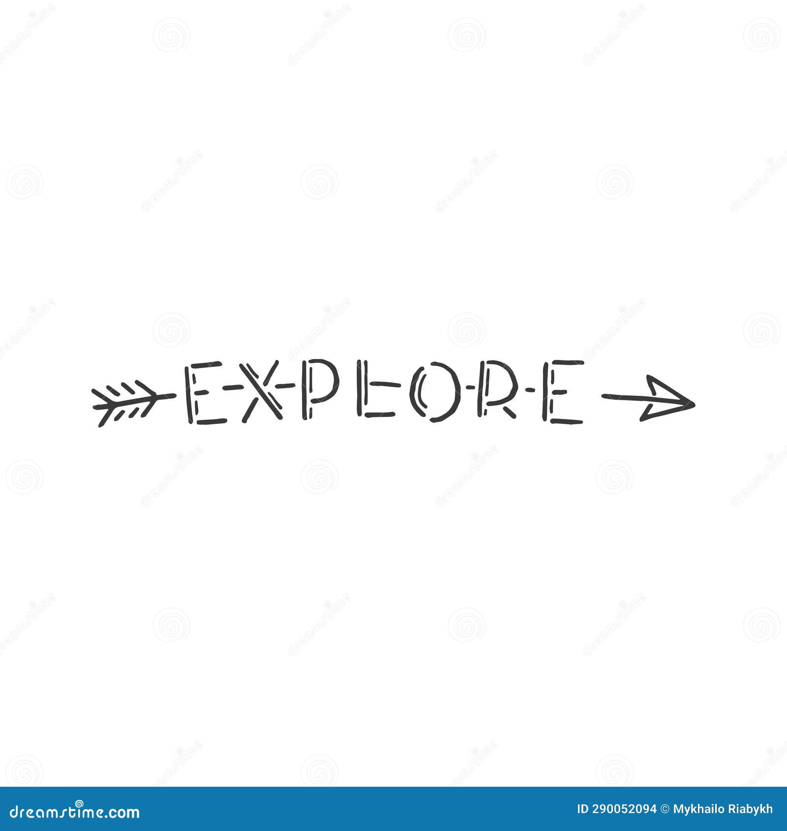 Explore Word Abstract Thin Line Vector Illustration With Innovation ...
