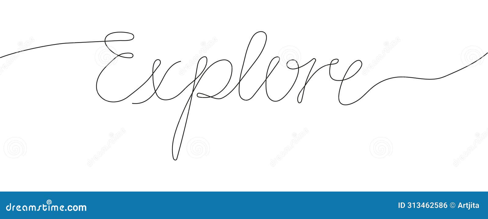Explore Word Continuous Line Vector. Text Drawing Typography Line Art ...