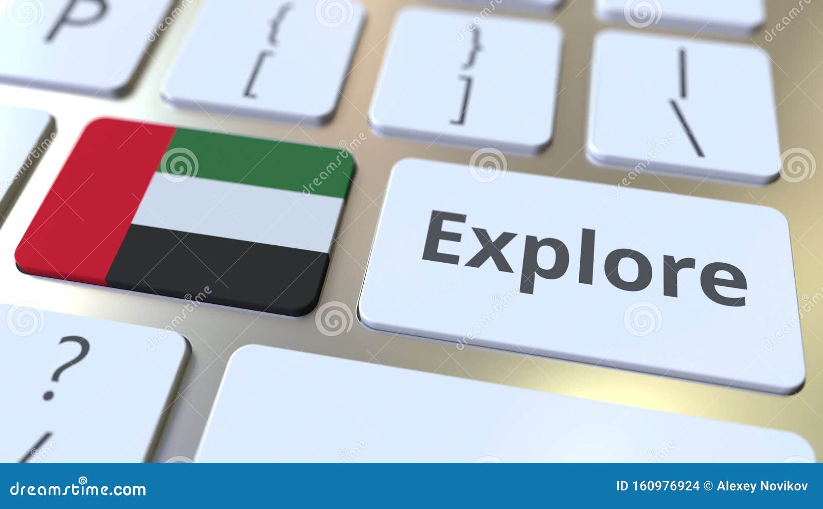 EXPLORE Word and National Flag of the United Arab Emirates UAE on the ...