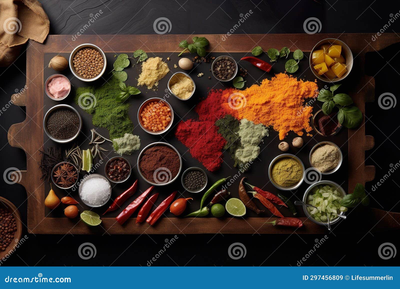 Explore the World through Delectable Culinary Diversity. Stock Image ...