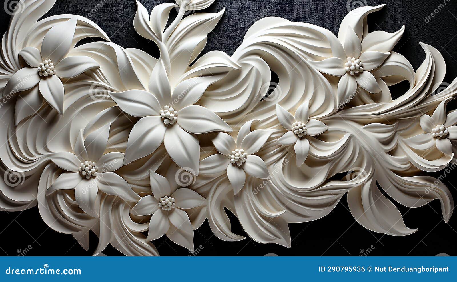 Embossed Art Techniques: Intricate Patterns on Canvas Stock ...