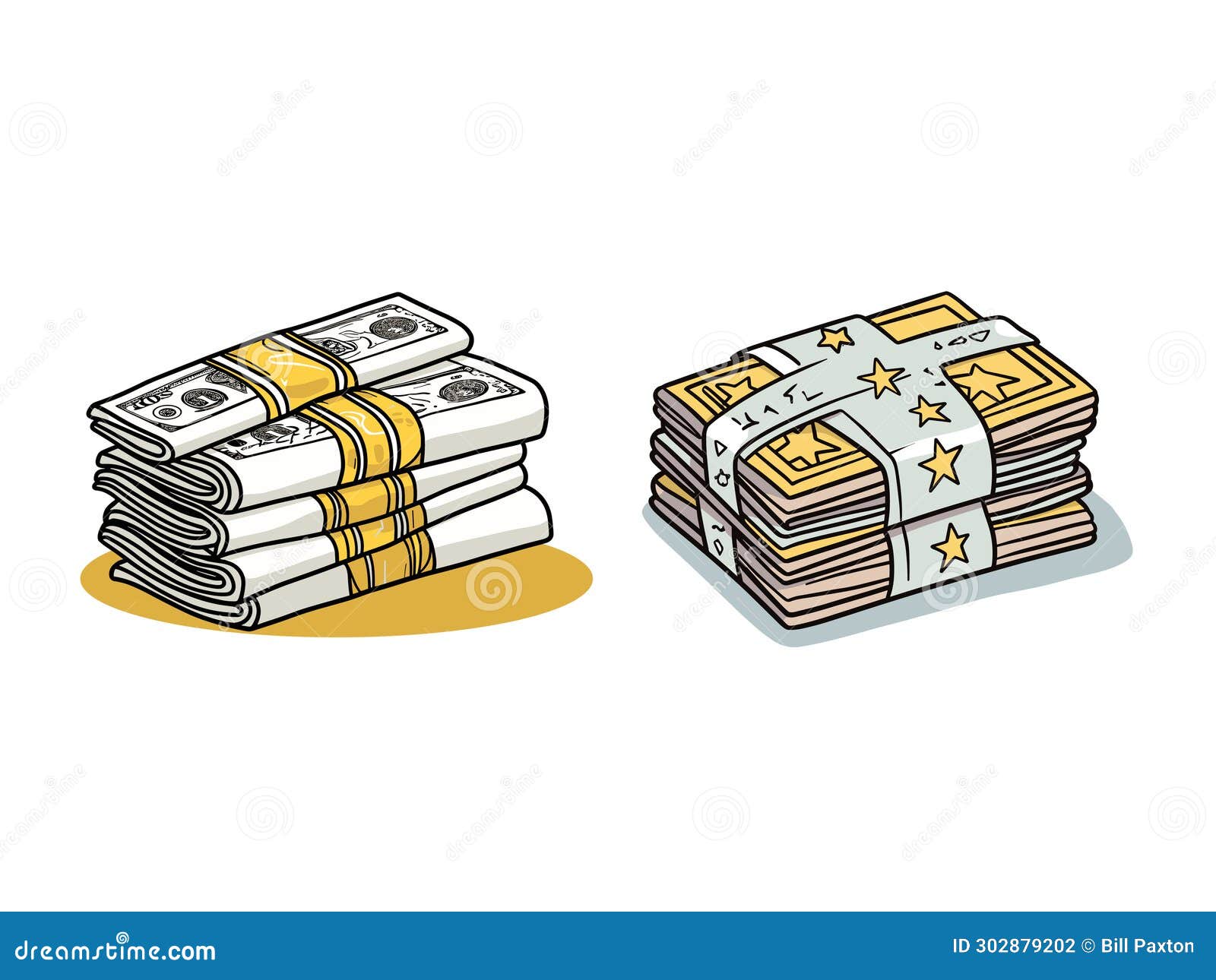 Wealth in Hand - Illustration of Paper Money Stock Illustration ...