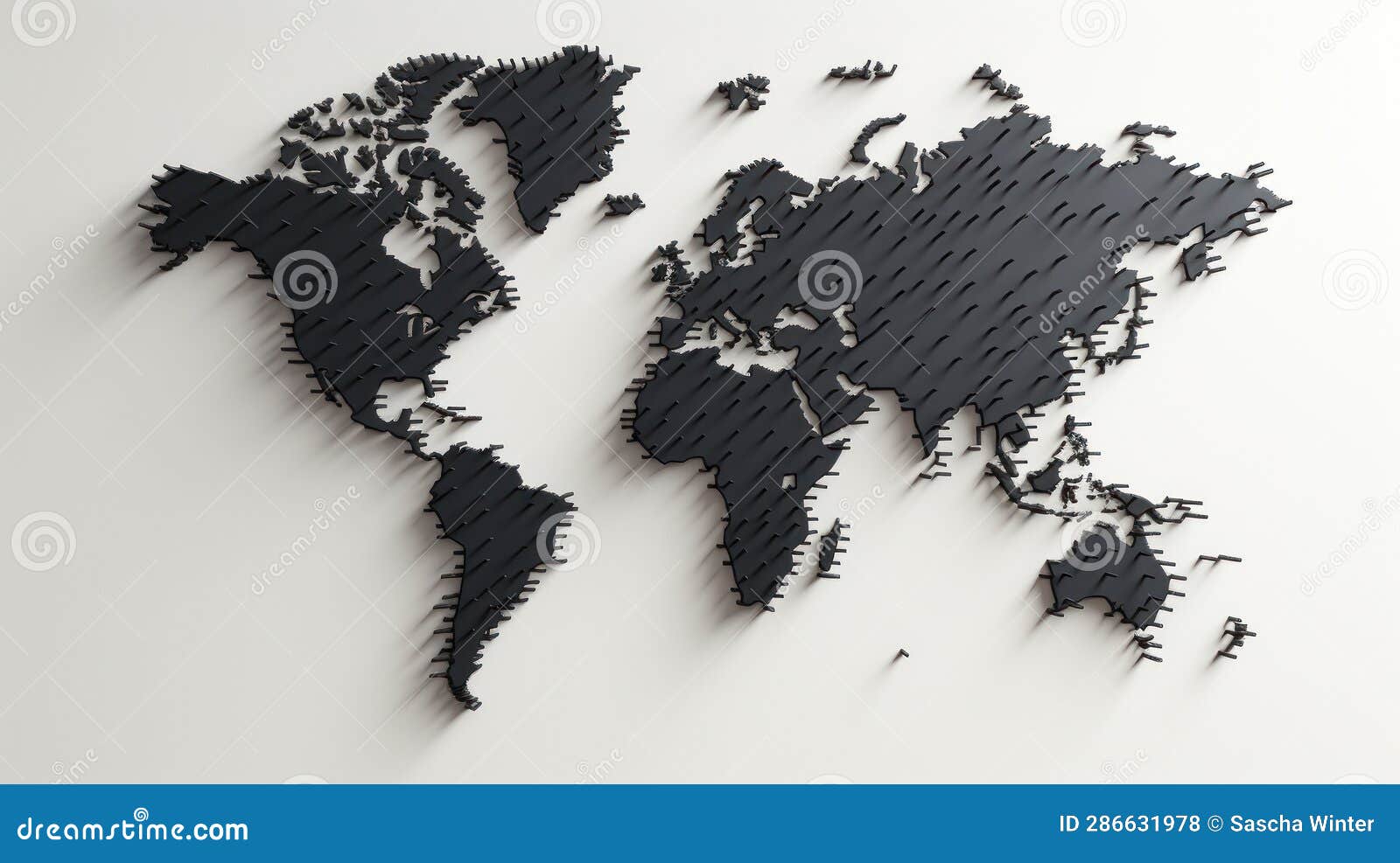 Essence of Earth: Minimalistic World Map Stock Photo - Image of focus ...