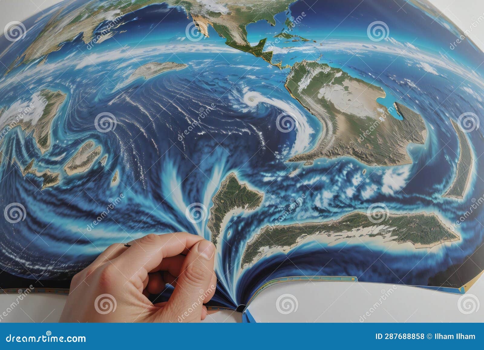 Explore the World Stunning World Map Art Stock Illustration ...