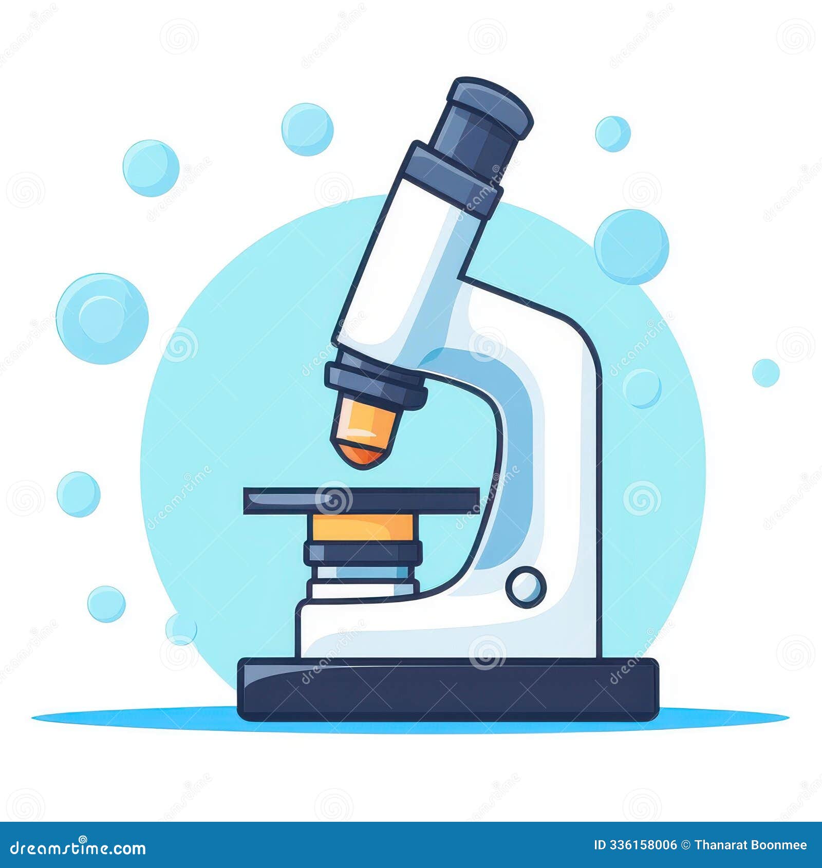 White Lab Microscope With Fictional Design Isolated On White - Highly ...