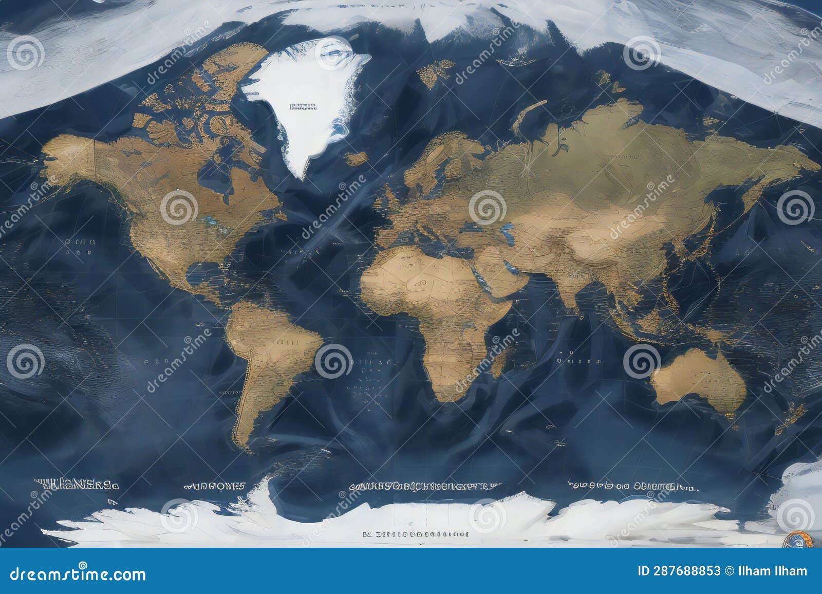 Explore the World Stunning World Map Art Stock Illustration ...