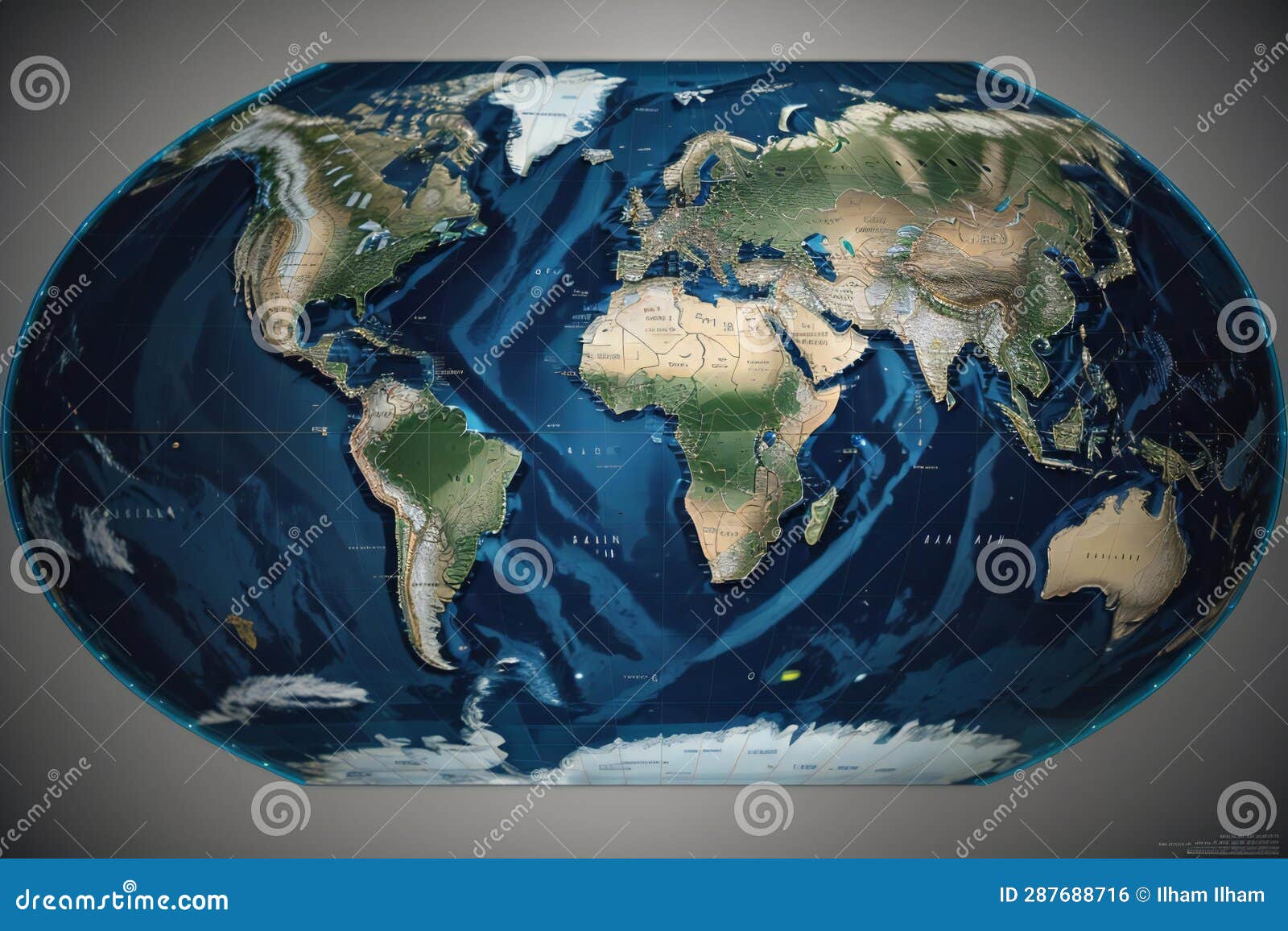 Explore the World Stunning World Map Art Stock Illustration ...