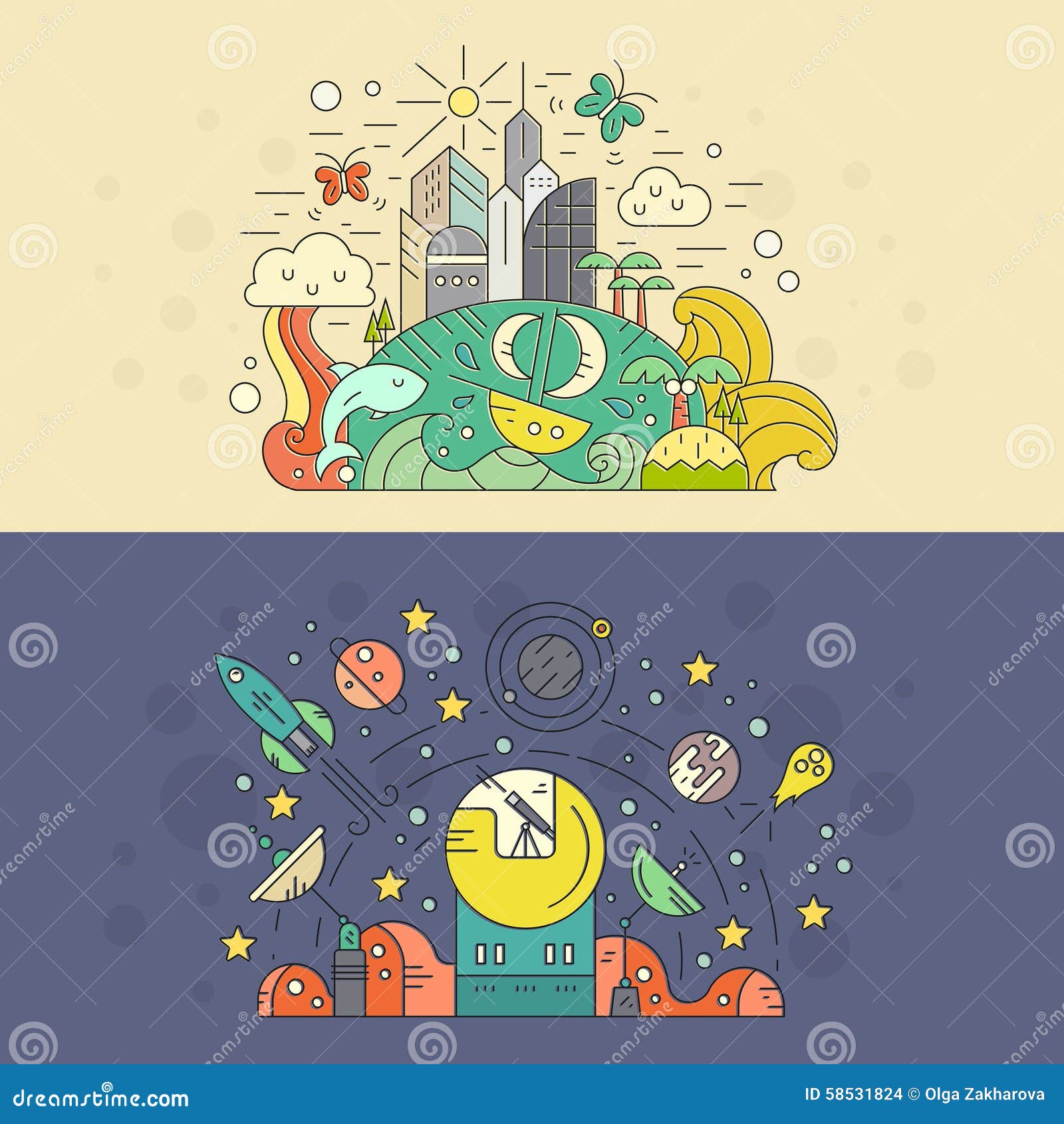 Explore the world stock vector. Illustration of isolated - 58531824