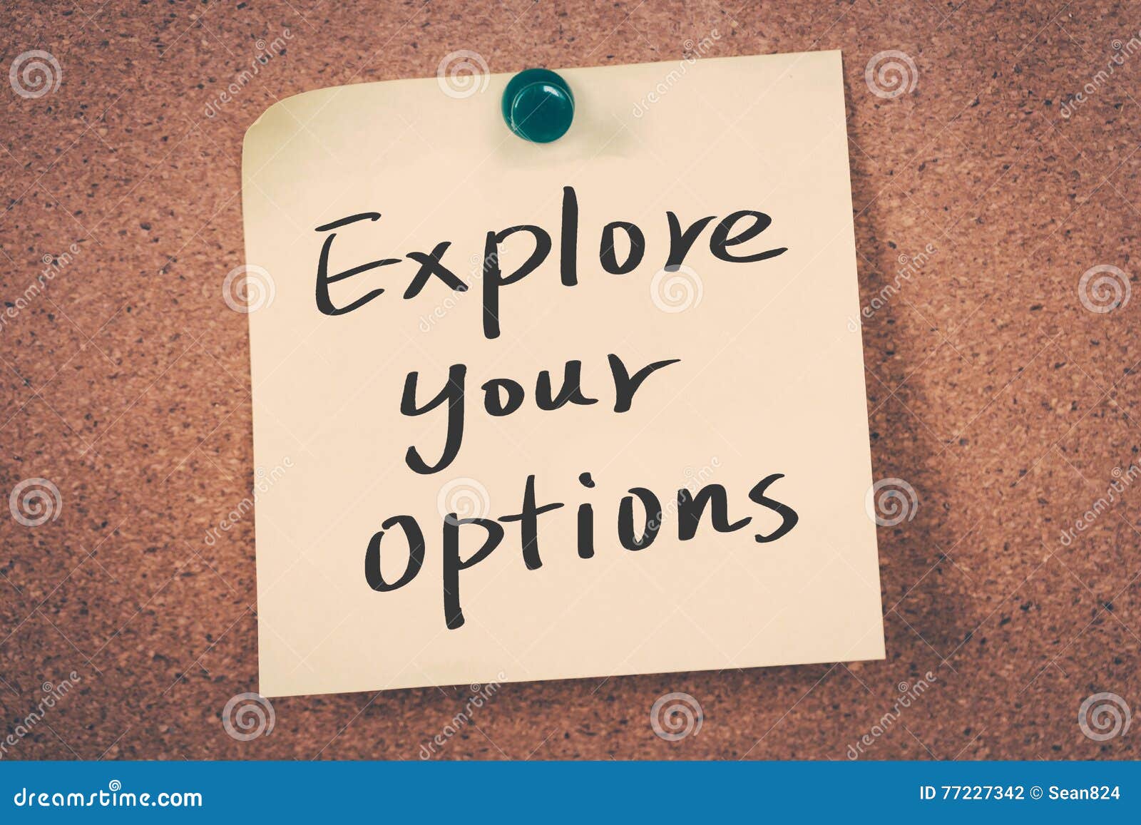 Explore your options stock photo. Image of bulletin, board - 77227342