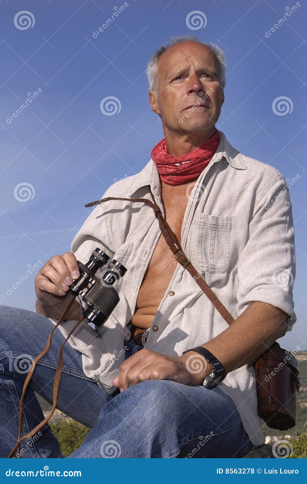 Explorer stock photo. Image of boulders, lenses, grinning - 8563278