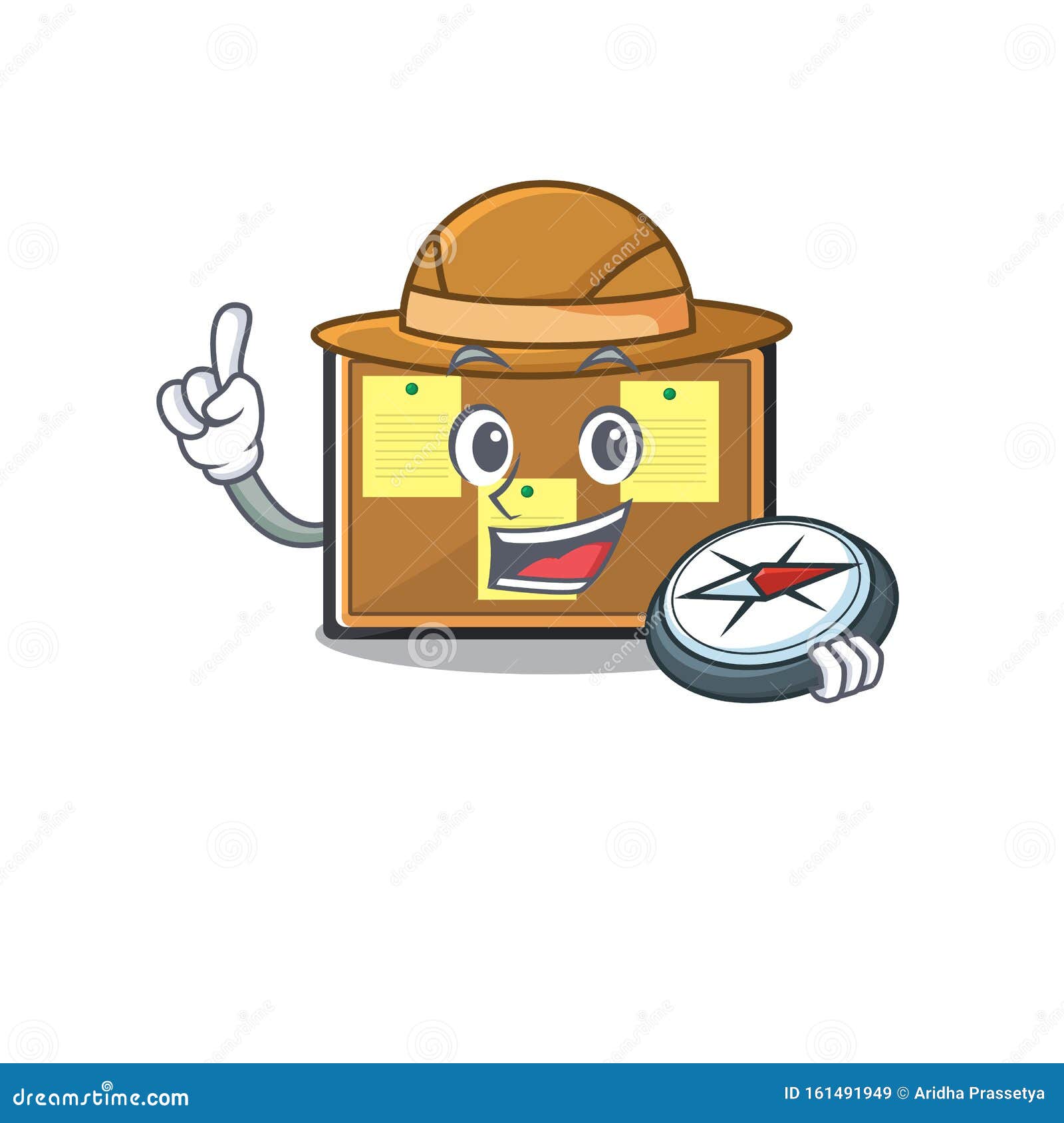 Explorer Bulletin Board Isolated in the Mascot Stock Vector ...