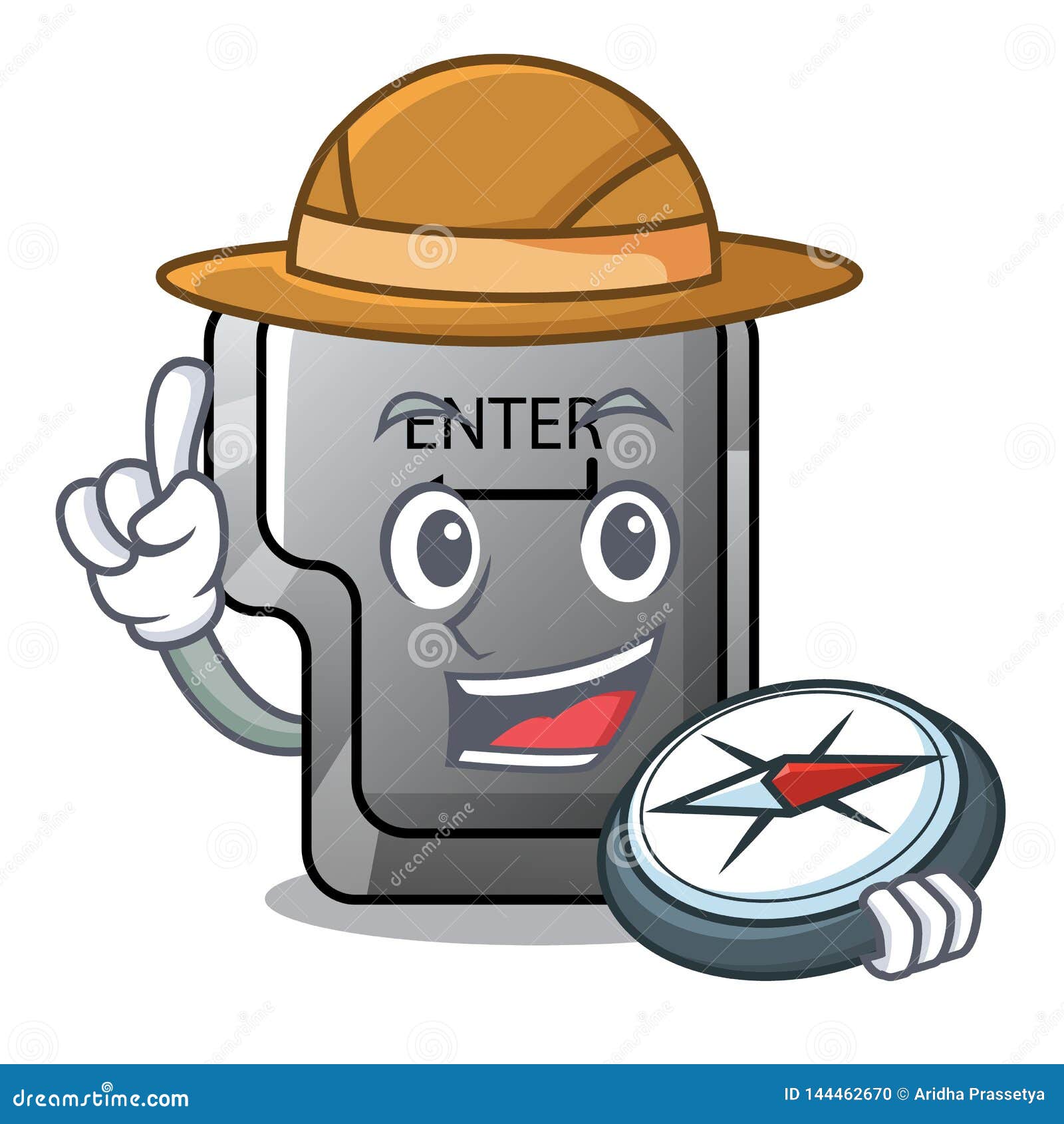 Explorer Button Enter Isolated in the Cartoon Stock Vector ...