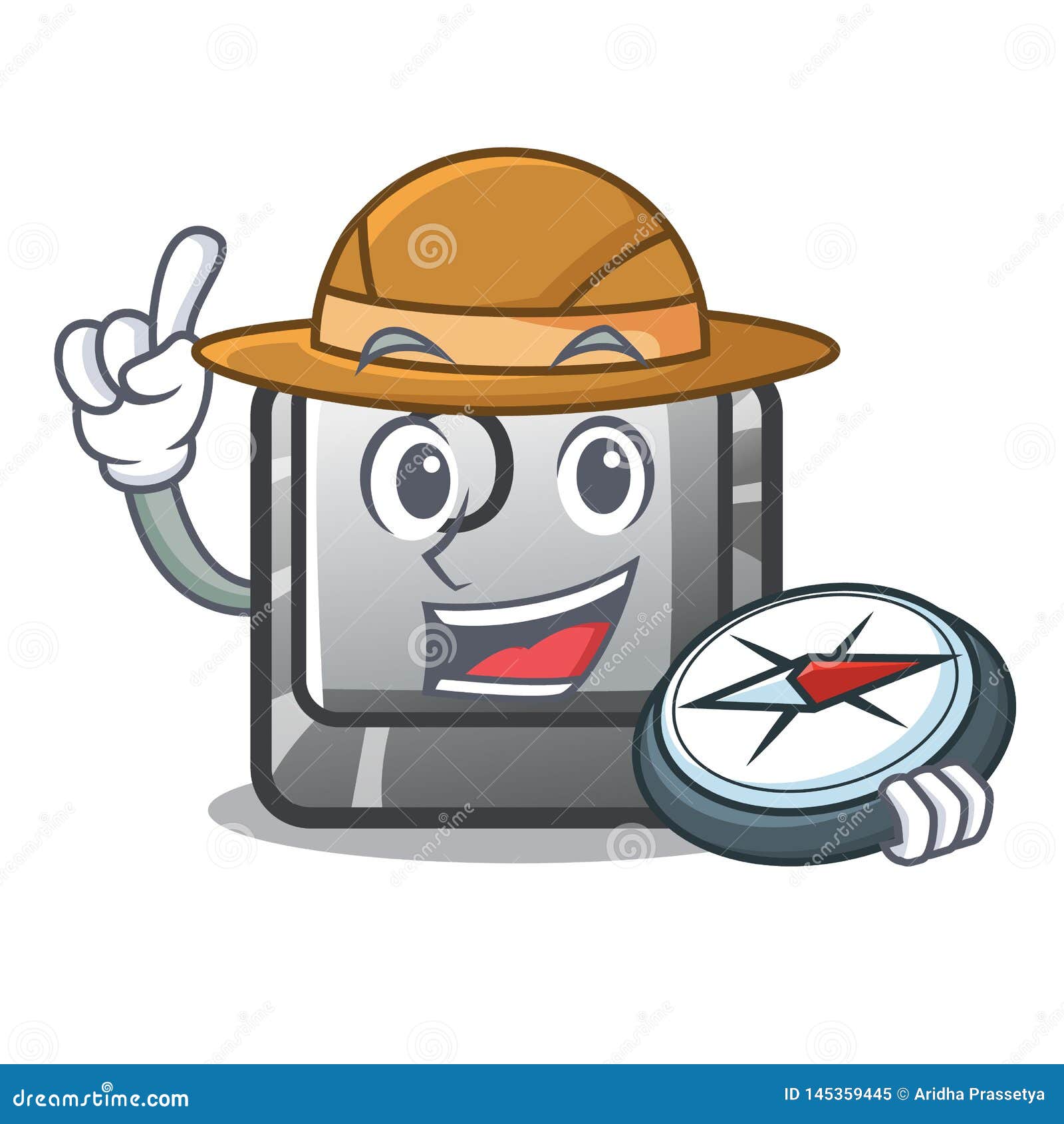 Explorer Button O in the Cartoon Shape Stock Vector - Illustration of ...