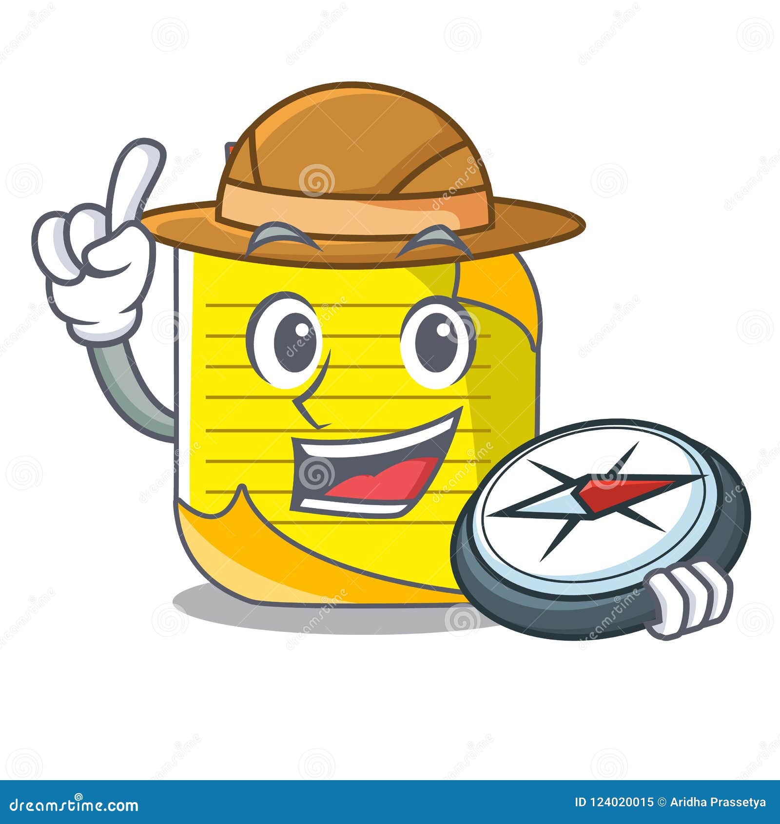 Explorer Checked Note Paper Mascot Stock Vector - Illustration of ...