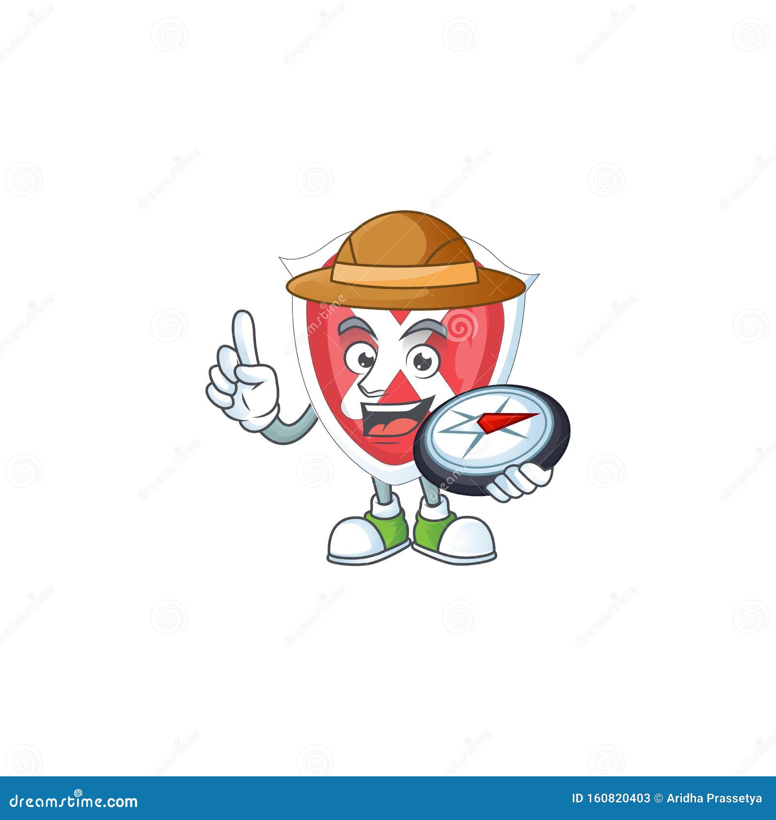 Explorer Cross Shield in the Cartoon Character Stock Vector ...