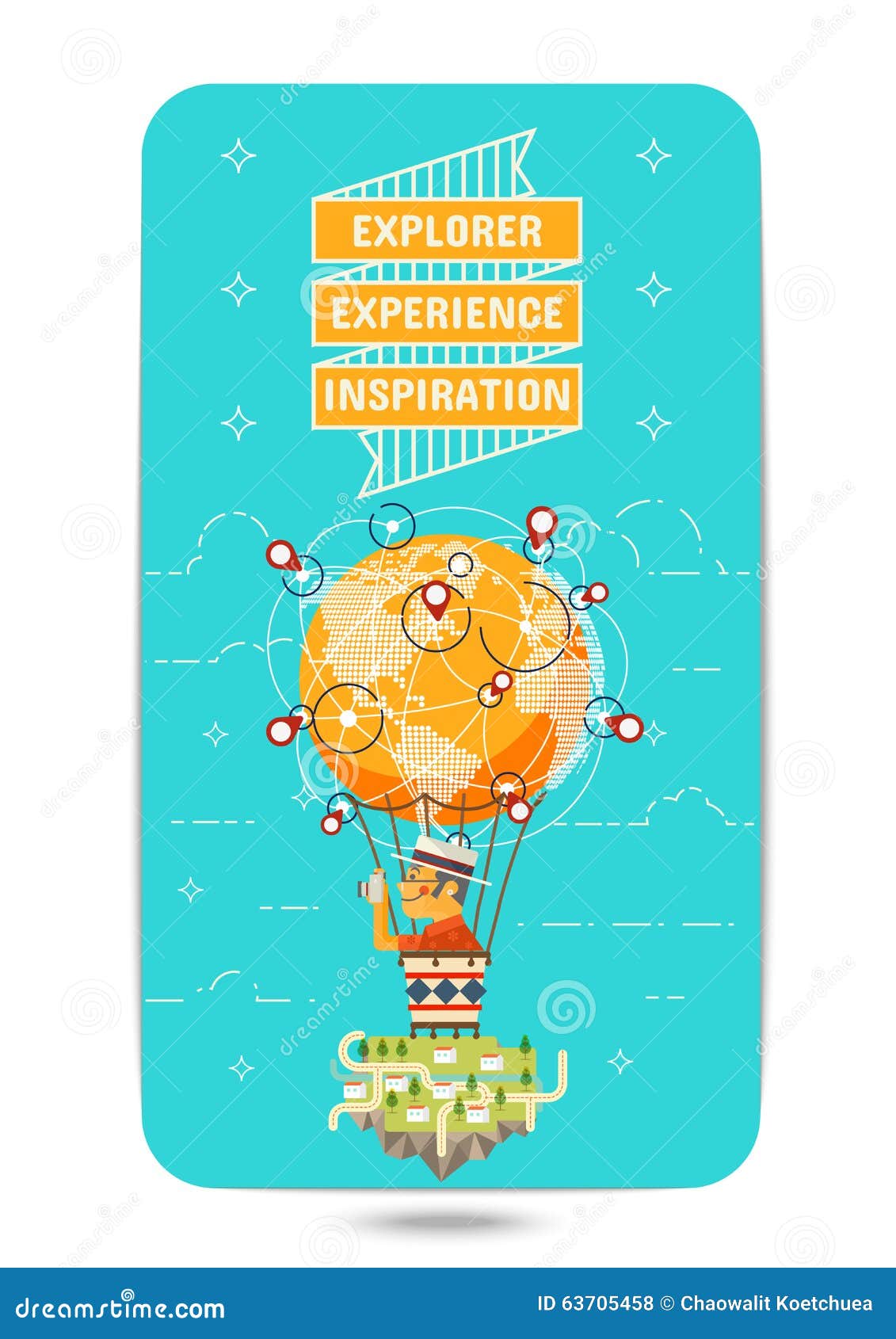 Explorer Experience Inspiration Stock Vector - Illustration of ...