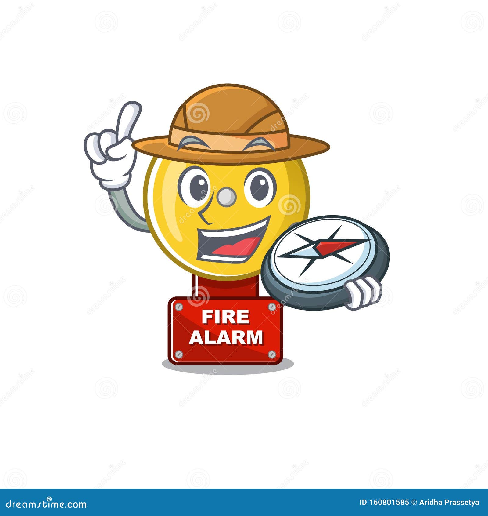 Explorer Fire Alarm with the Character Shape Stock Vector ...