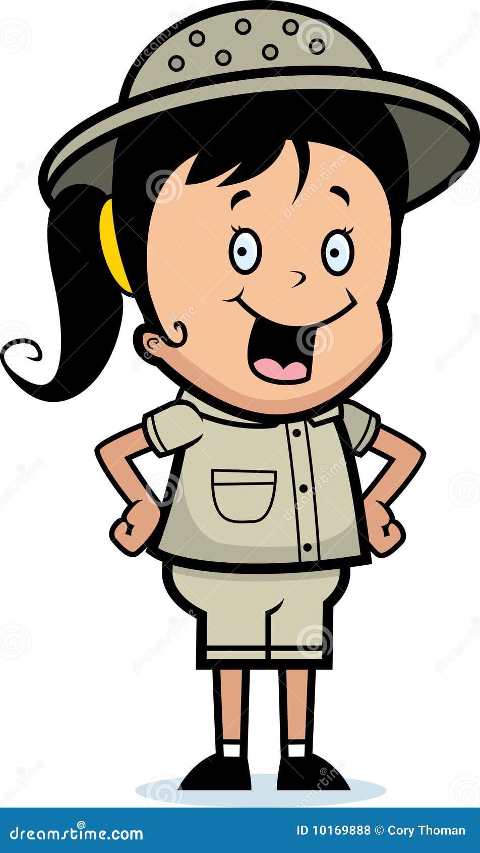 Explorer Girl stock vector. Illustration of cartoon, pith - 10169888