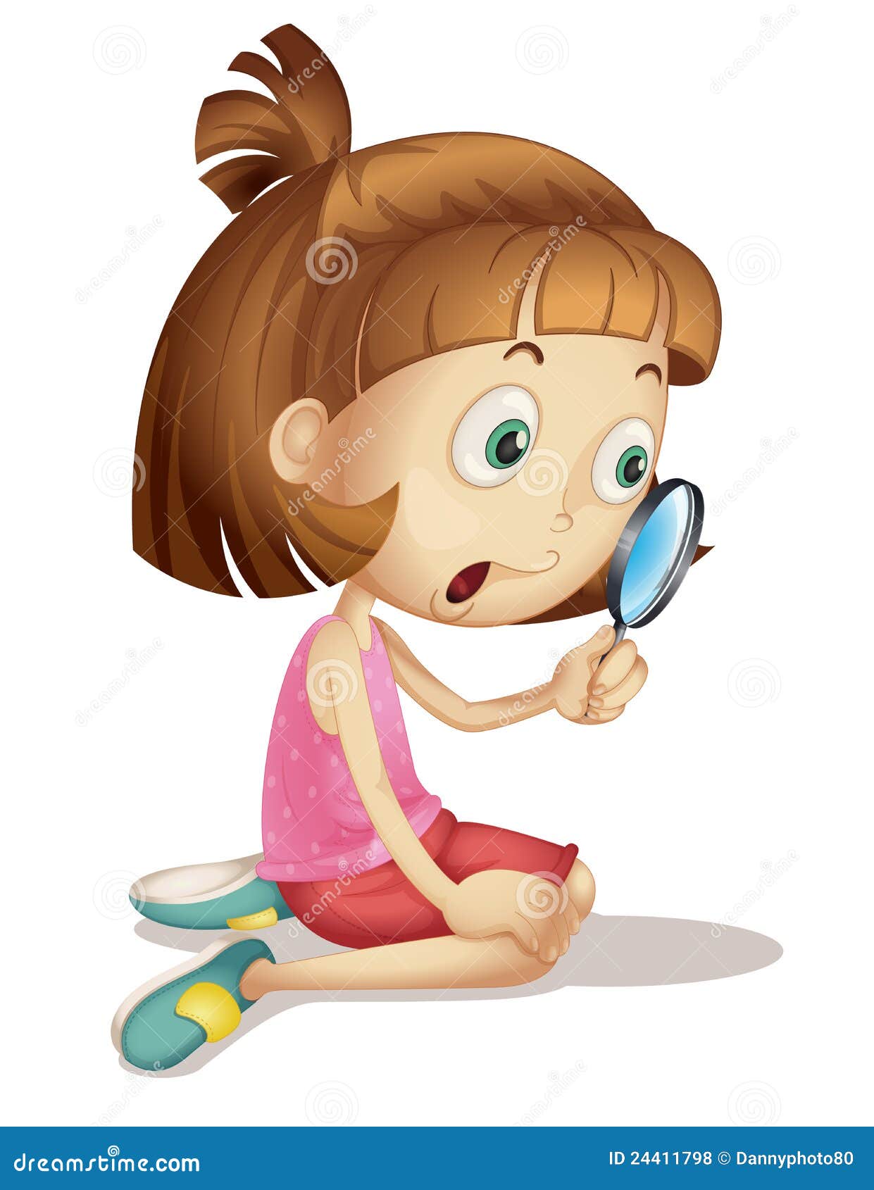 Explorer girl stock vector. Illustration of clipped, looking - 24411798