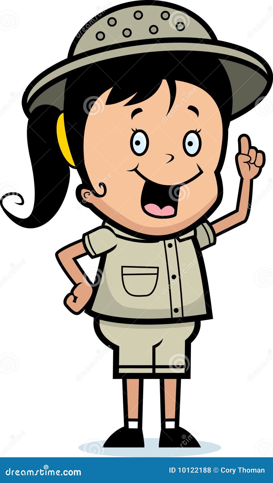 Explorer Girl Discovery stock vector. Illustration of cartoon - 10122188