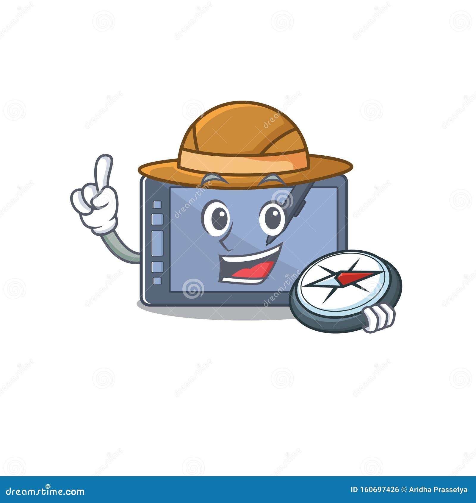 Explorer Graphic Tablet Isolated in the Cartoon Stock Vector ...