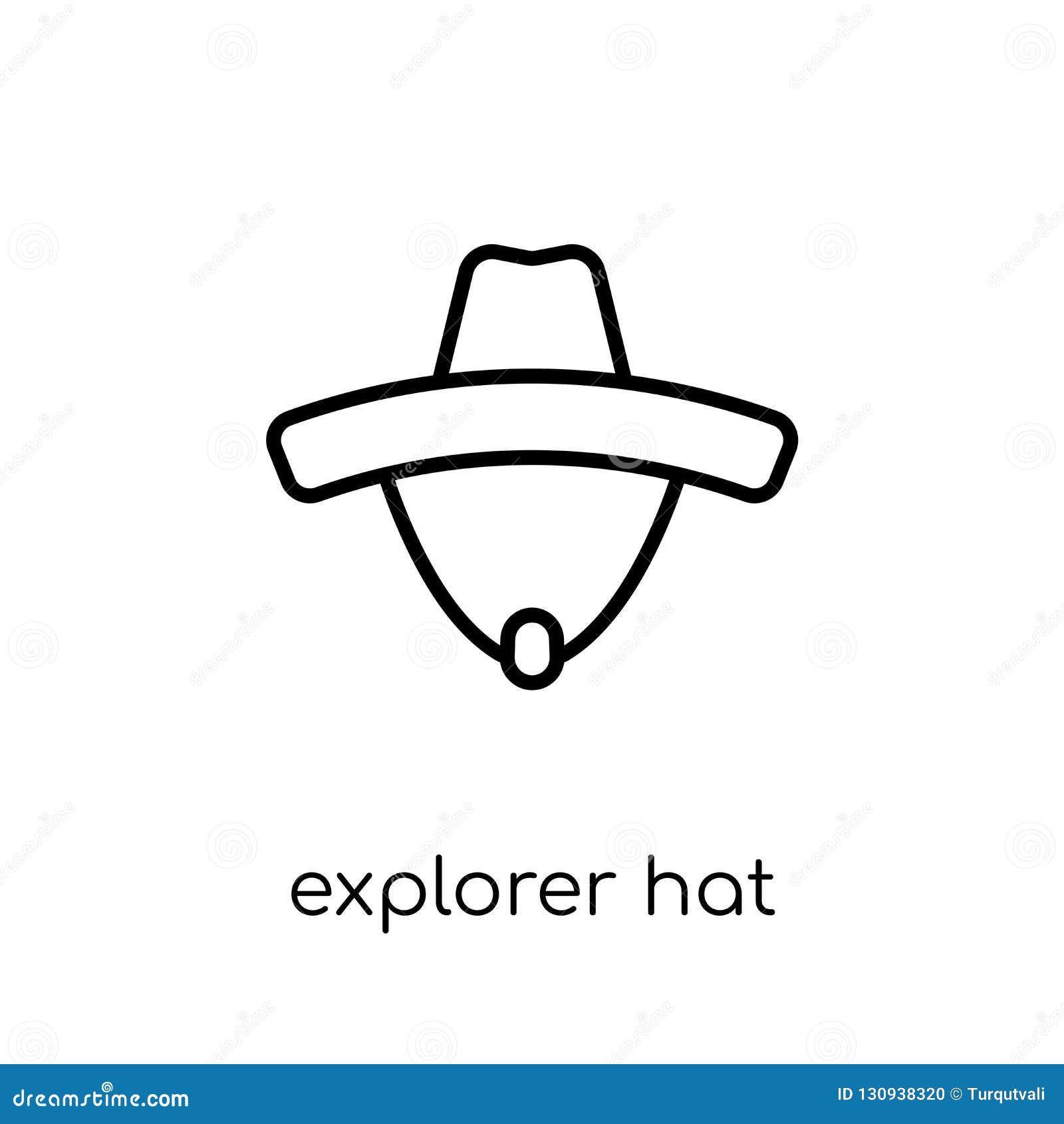 Explorer Hat Icon from Camping Collection. Stock Vector - Illustration ...