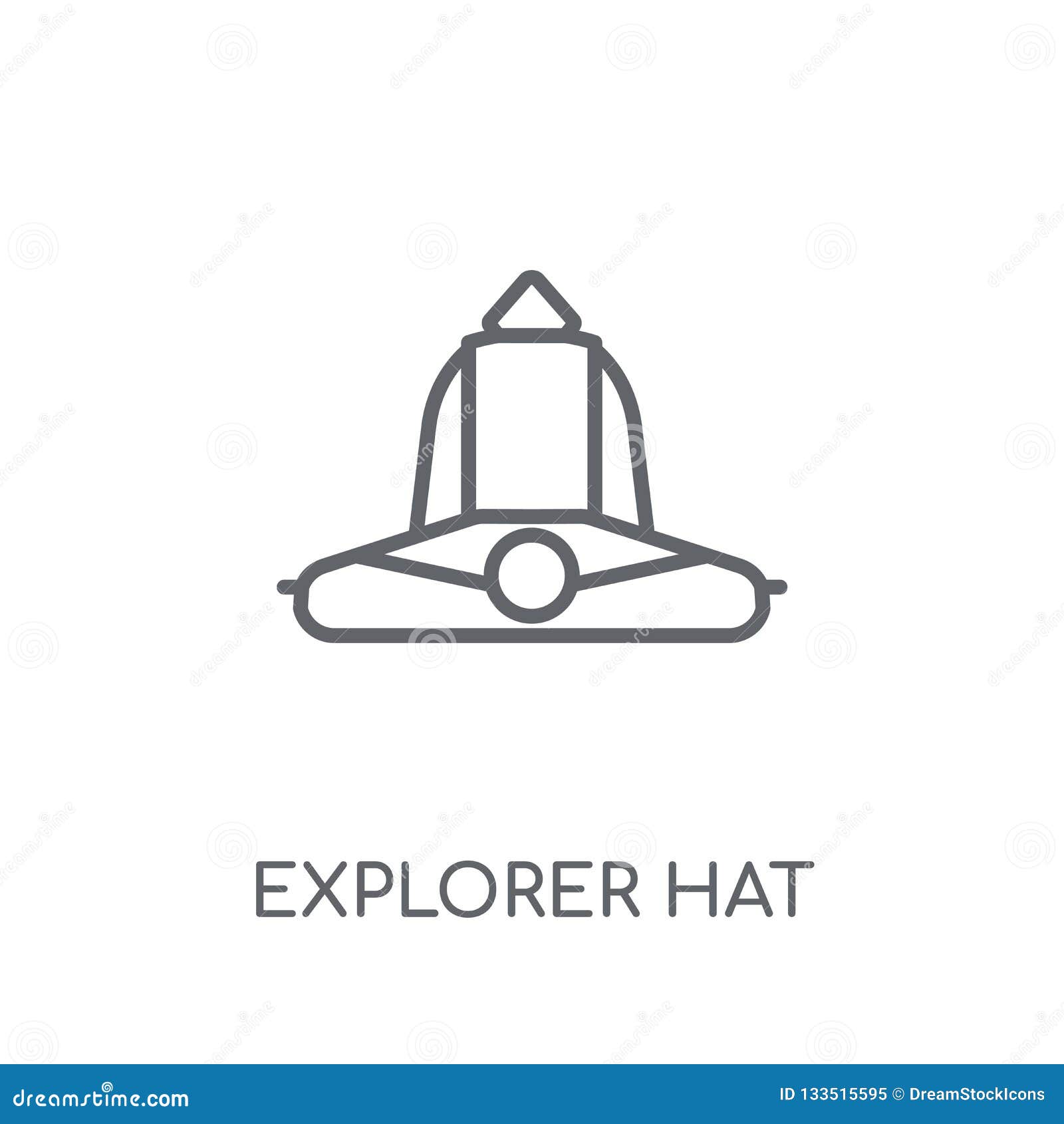 Explorer Hat Linear Icon. Modern Outline Explorer Hat Logo Conce Stock ...