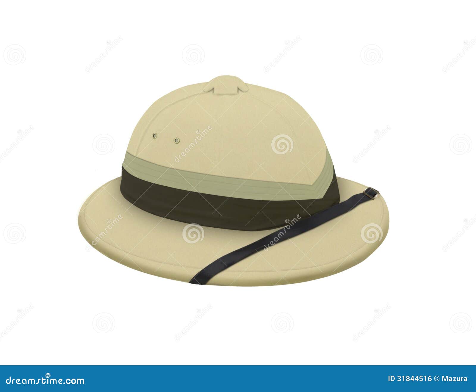 Explorer Hat for Tropical Destination. Stock Illustration ...