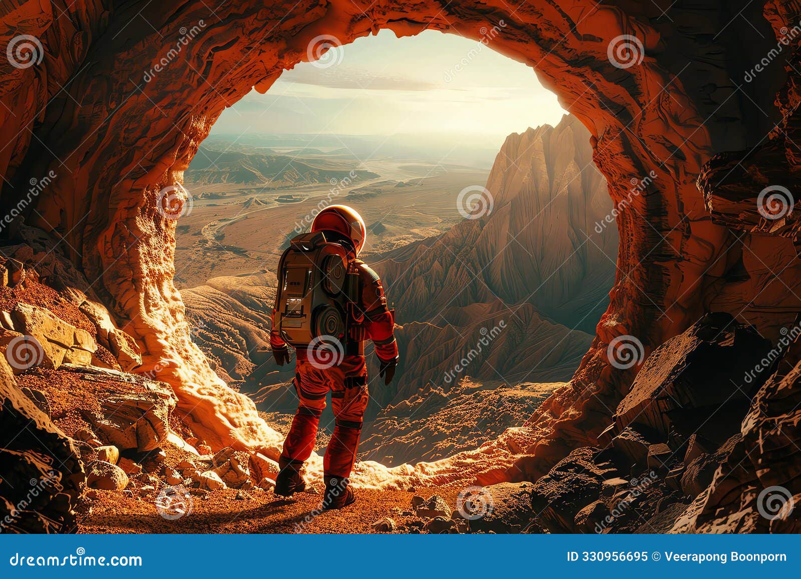 Explorer in High-tech Suit Discovers Time-altering Cave, Clear ...