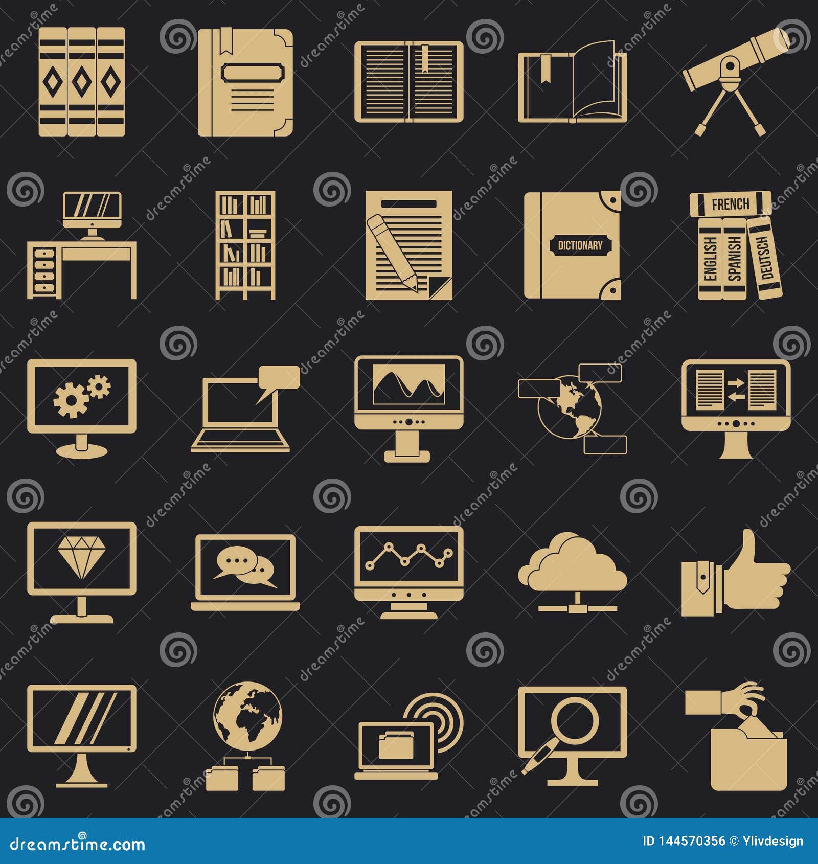 Explorer Icons Set, Simple Style Stock Vector - Illustration of idea ...