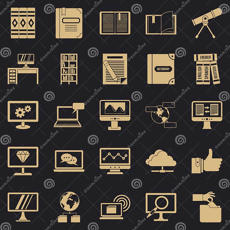 Explorer Icons Set, Simple Style Stock Vector - Illustration of idea ...