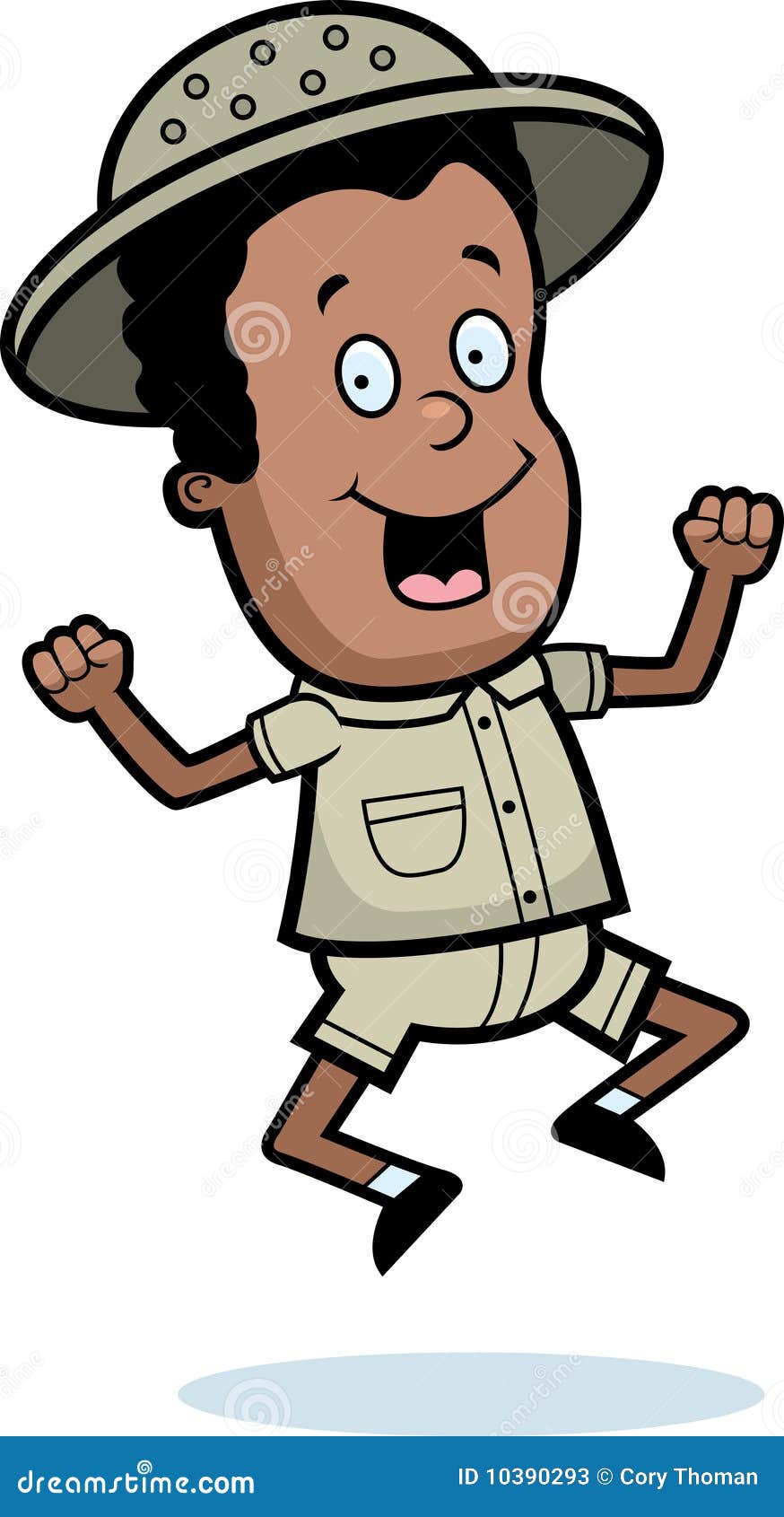 Explorer Jumping stock vector. Illustration of child - 10390293