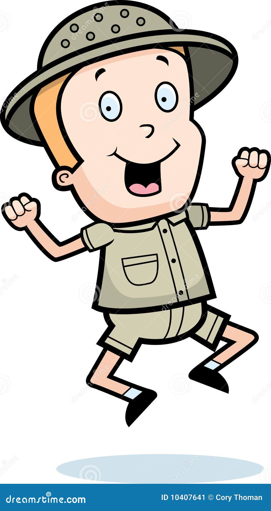 Explorer Jumping stock vector. Illustration of adventurer - 10407641