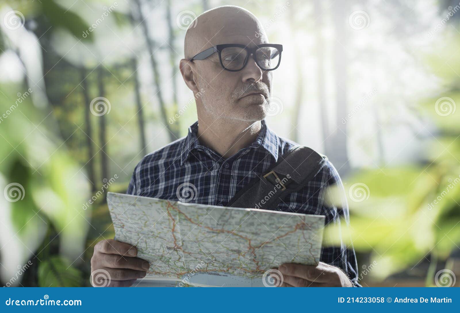 Explorer Lost in the Wilderness Stock Photo - Image of forest, hiker ...