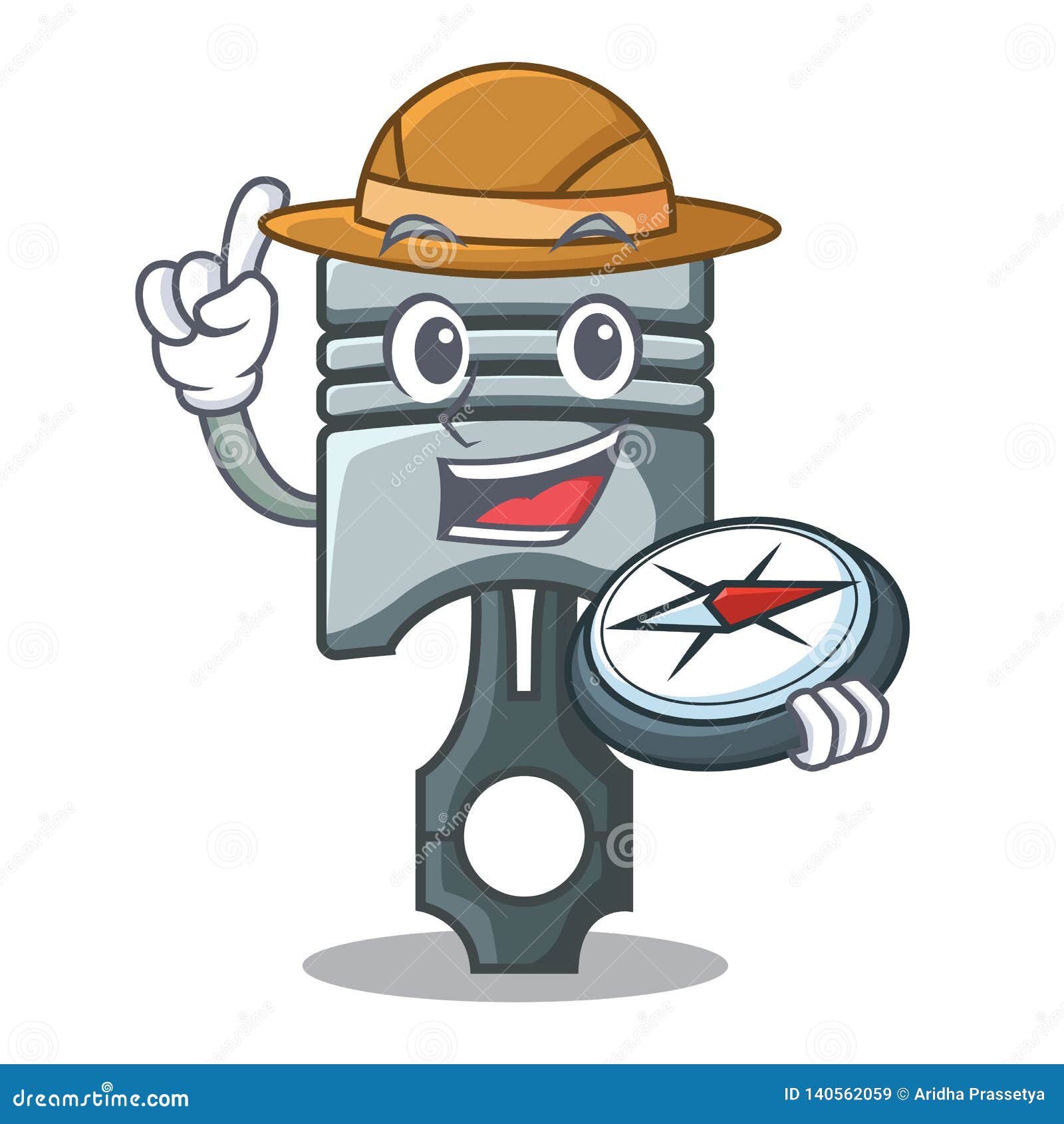 Explorer Piston Isolated in the Cartoon Shape Stock Vector ...