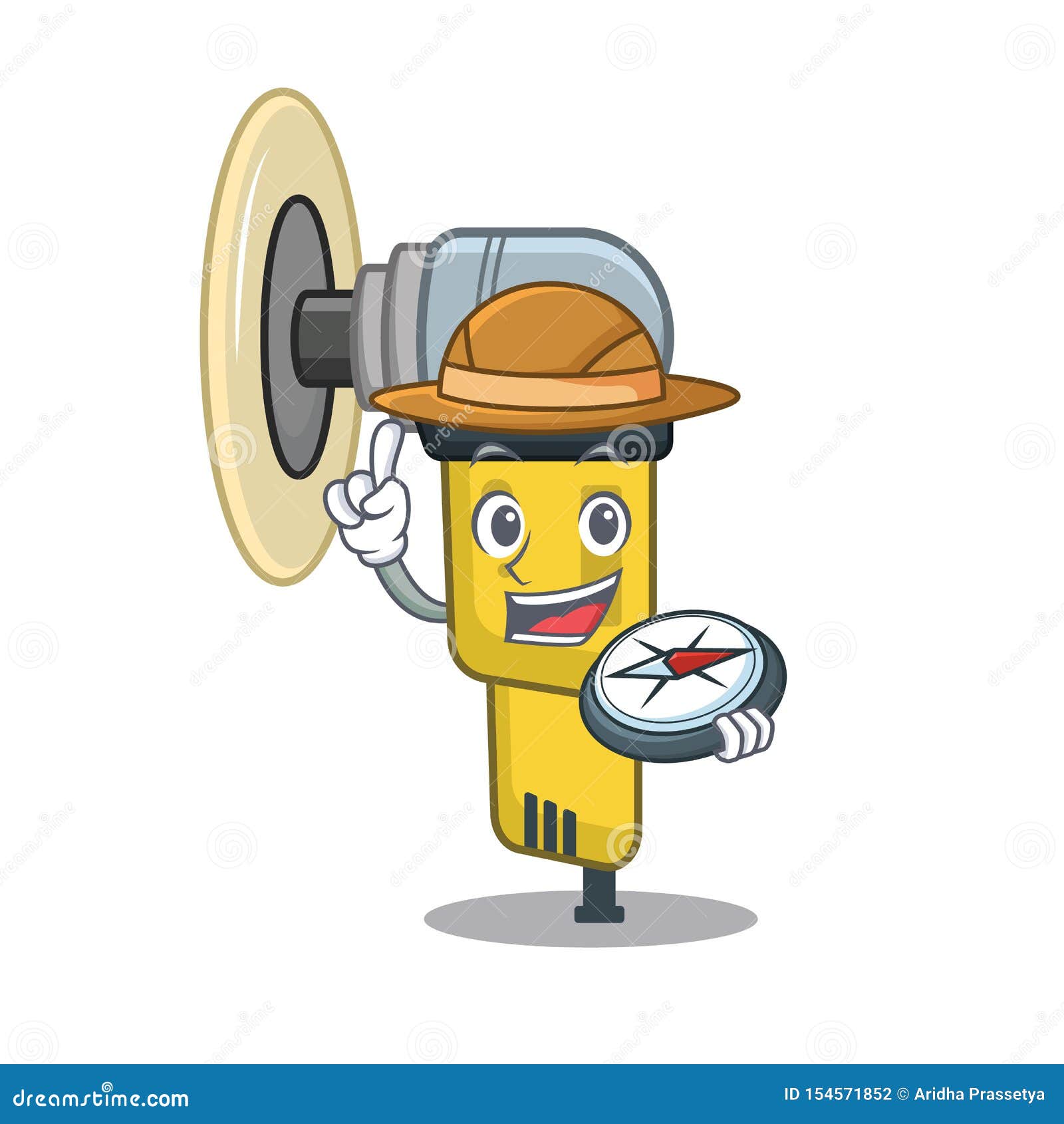 Explorer Pneumatic Sander Isolated with the Cartoon Stock Vector ...