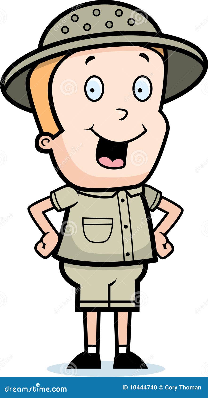 Explorer Smiling stock vector. Illustration of standing - 10444740