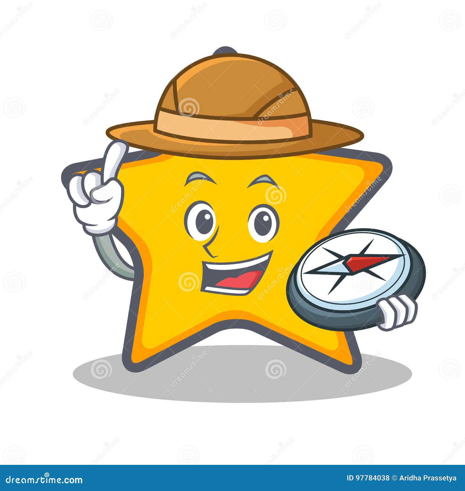 Explorer Star Character Cartoon Style Stock Vector - Illustration of ...