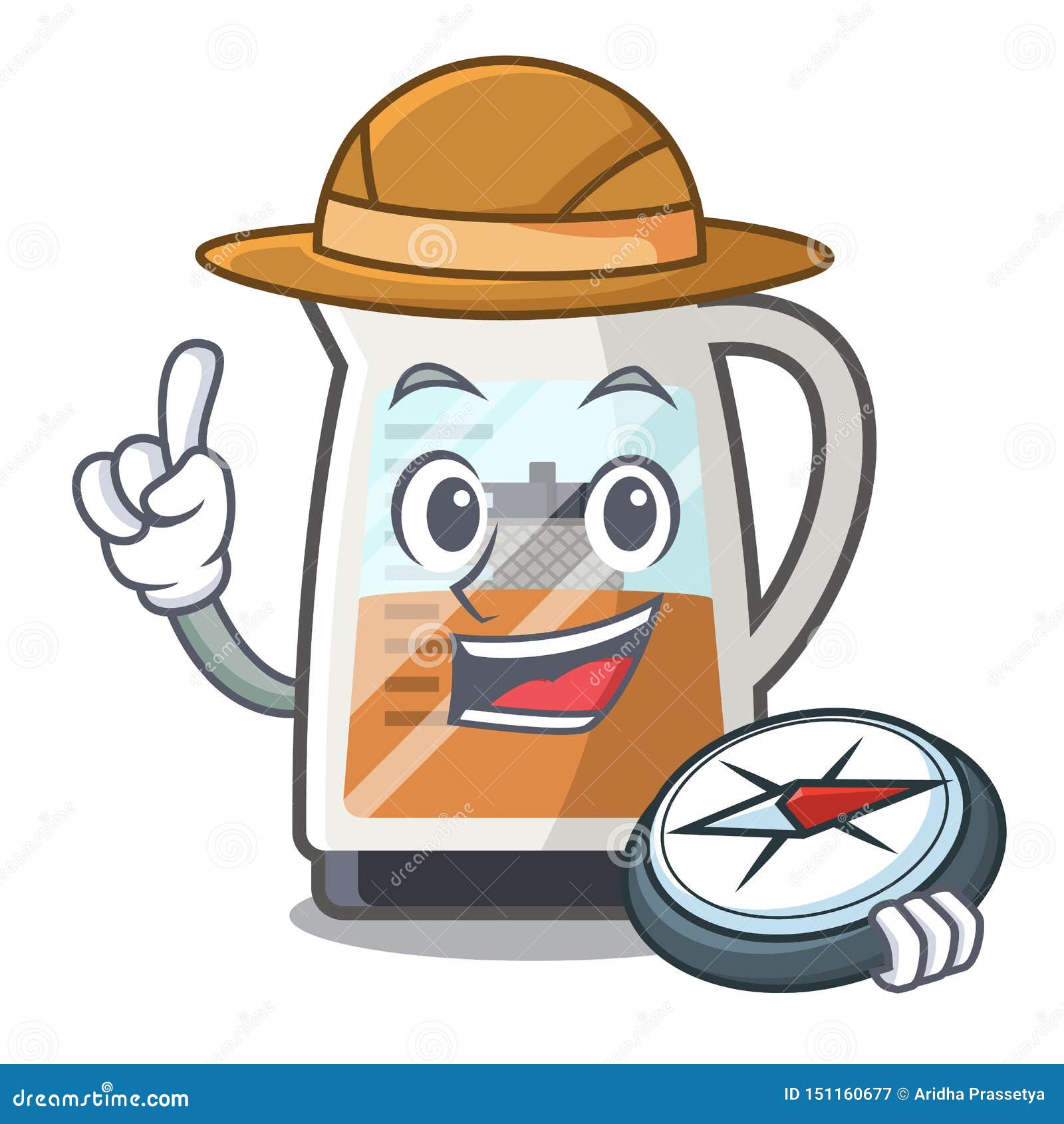 Explorer Tea Maker is Served in Cartoon Bottle Stock Vector ...