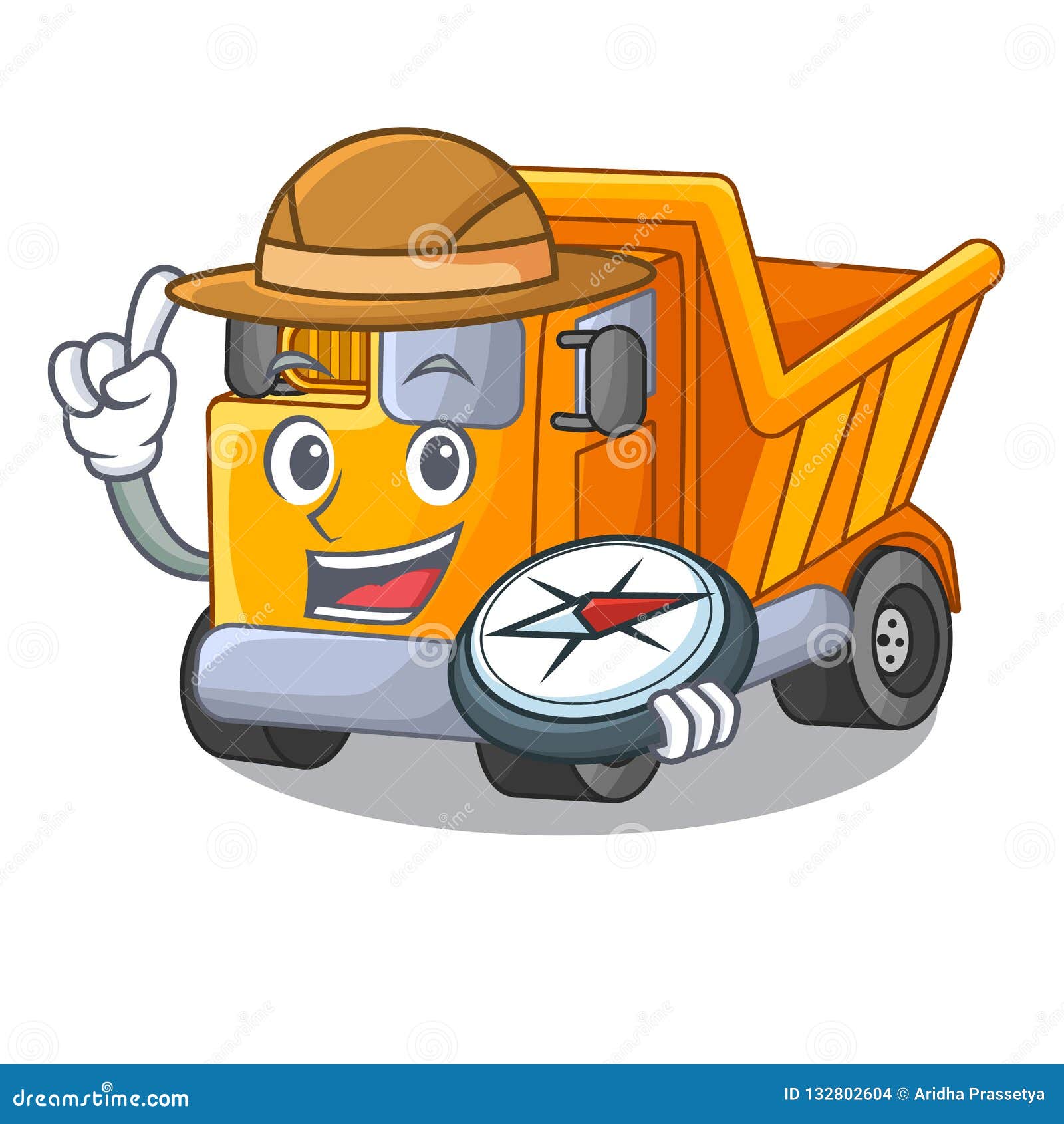 Explorer Truck on Highway Road with Mascot Stock Vector - Illustration ...