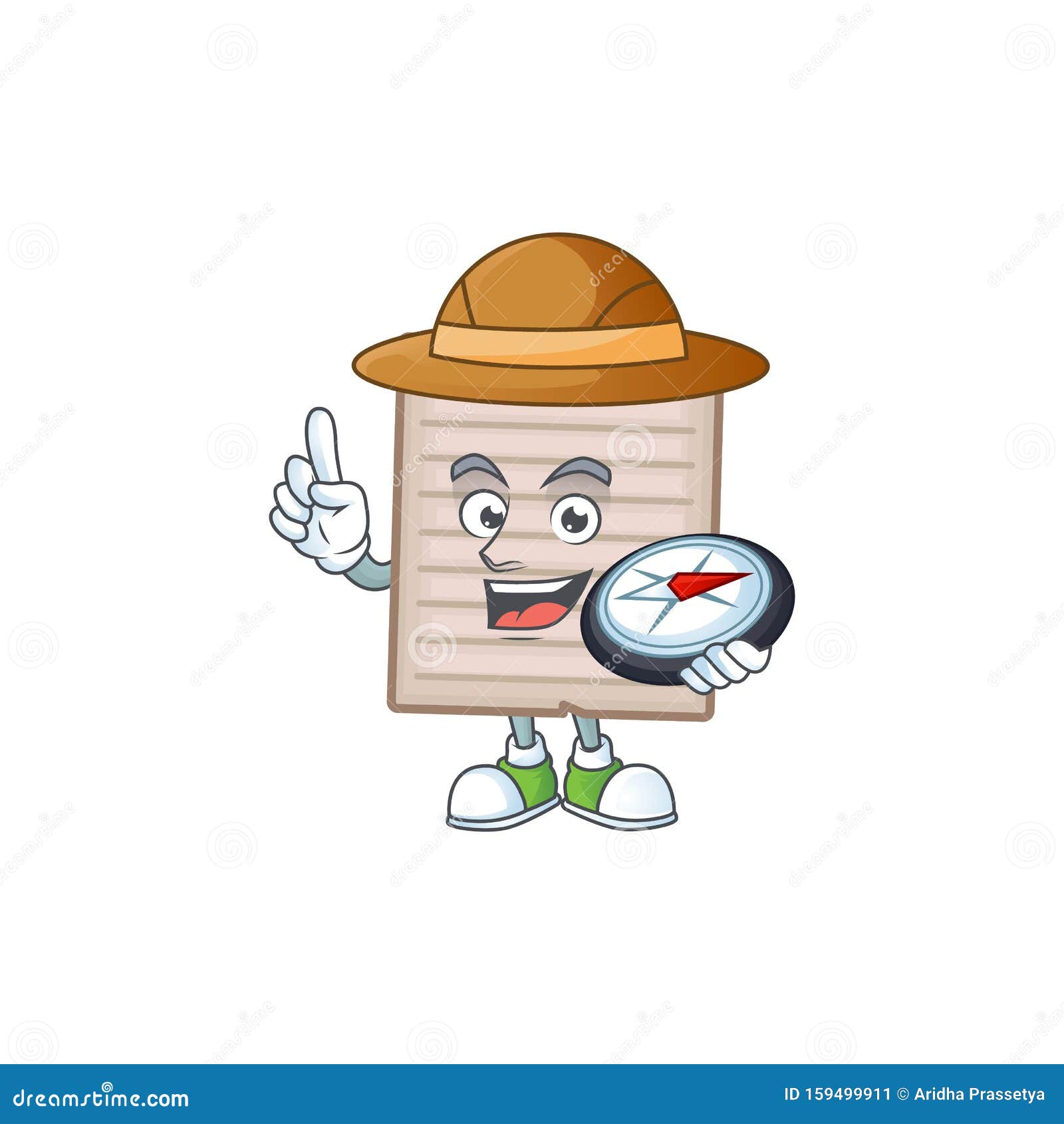 Explorer Vintage Scrapbook Paper Cartoon for Note Stock Vector ...