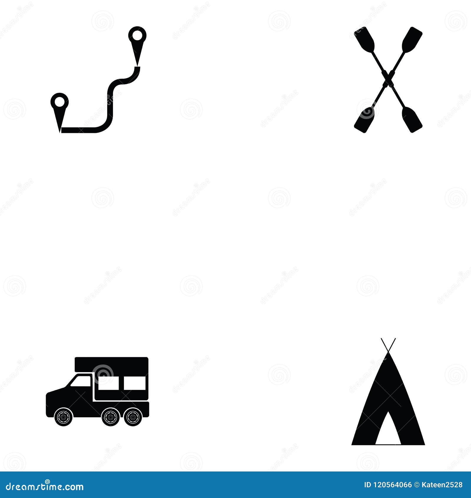 Explorers Icon Set Vector Illustration | CartoonDealer.com #120564066