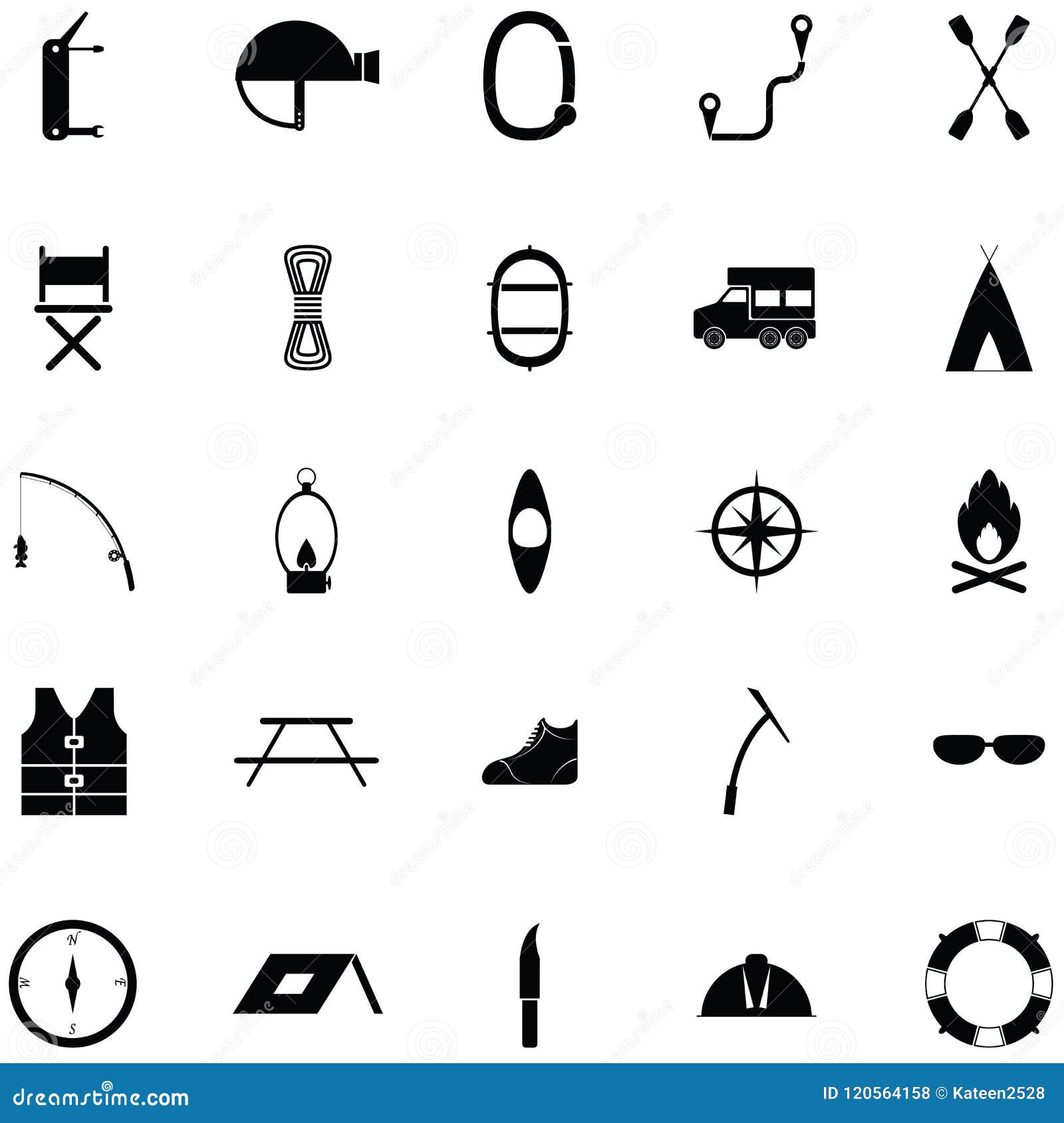 Explorers Icon Set Vector Illustration | CartoonDealer.com #120564066