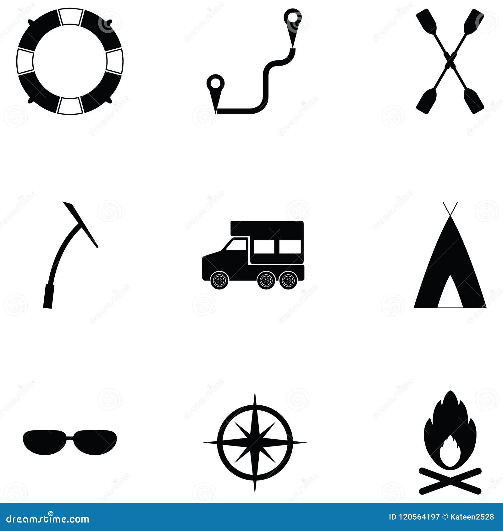 Explorers Icon Set Vector Illustration | CartoonDealer.com #120564066