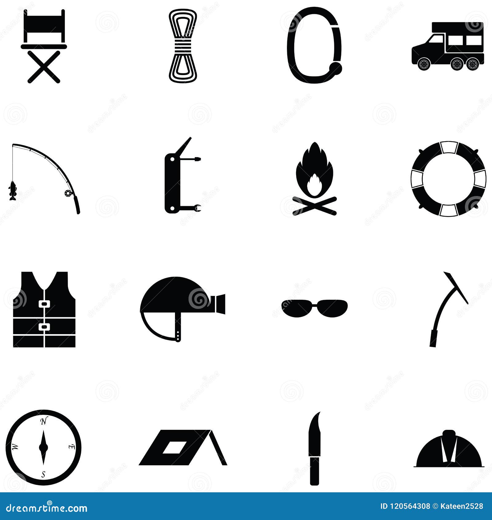Explorers Icon Set Vector Illustration | CartoonDealer.com #120564066