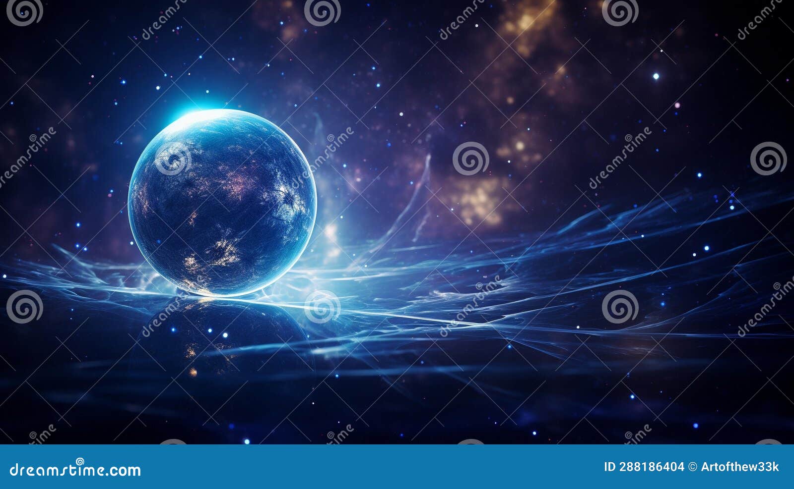 Exploring Abstract Dimensions: Floating Metallic Sphere in Vibrant ...