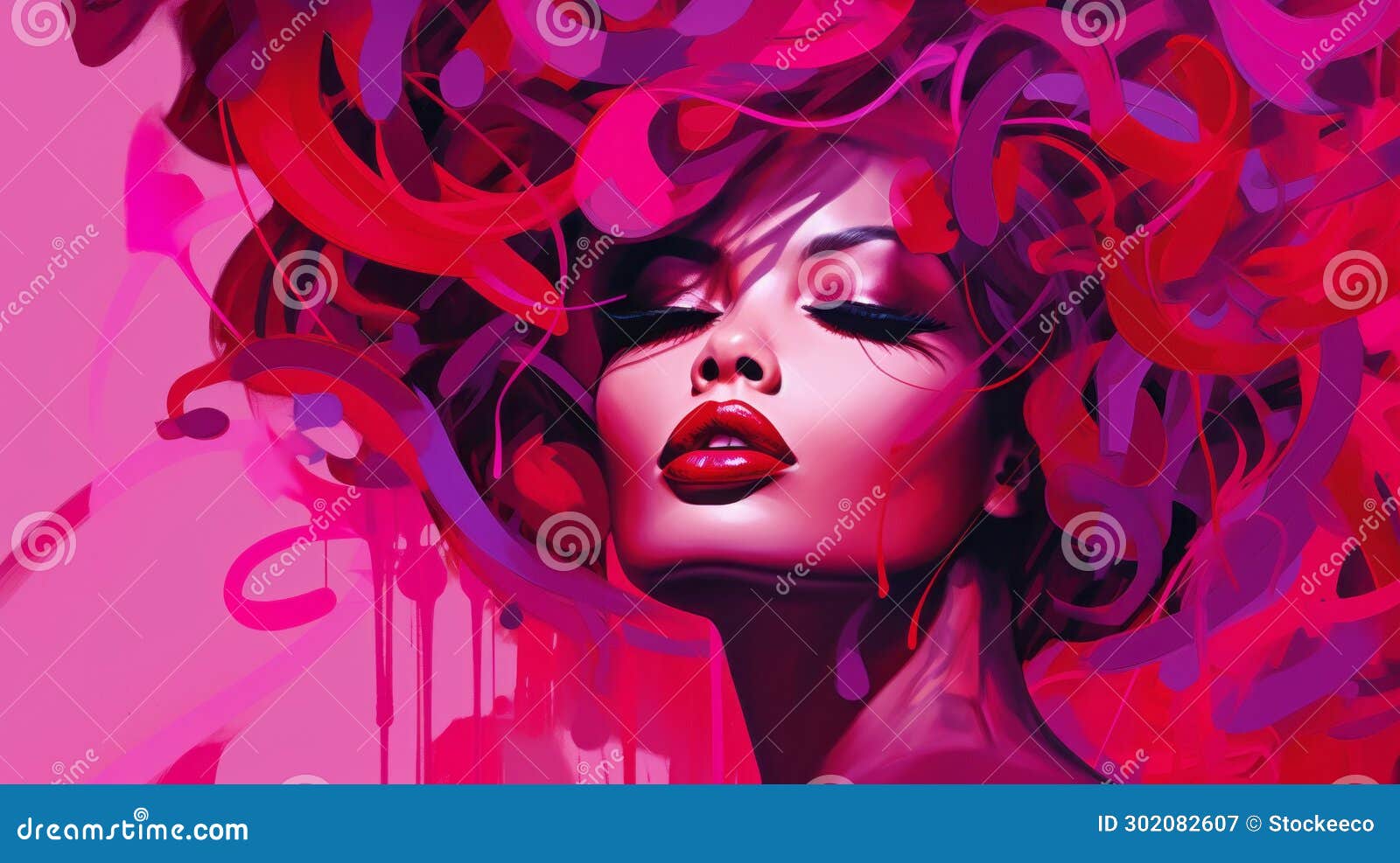 Exploring the Abstract: Futuristic Glam in Digital Art Stock ...
